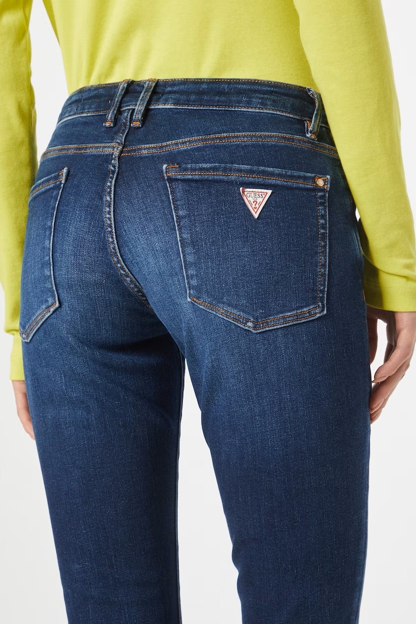 Blugi dama skinny mid, Guess, Annette, albastru, W27 - eMAG.ro