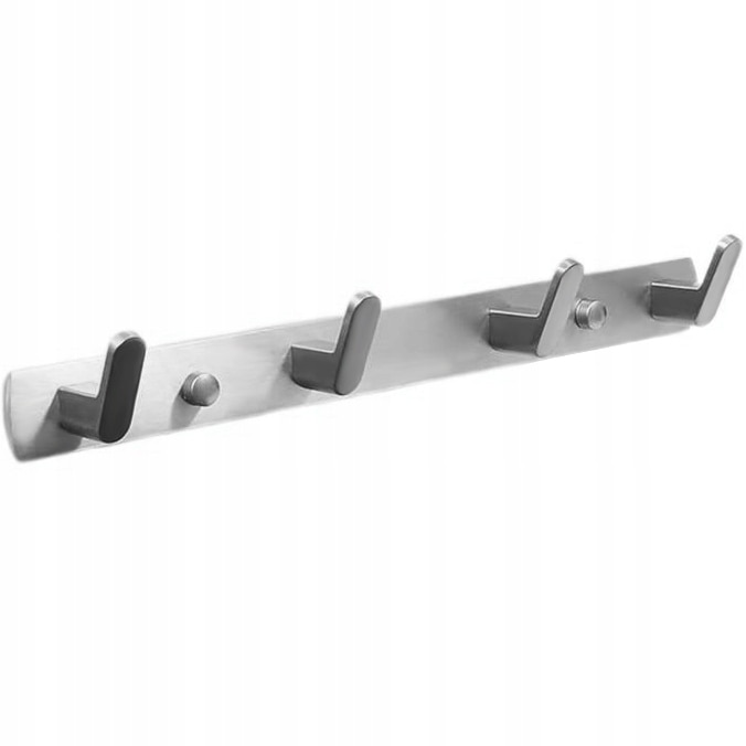 Cuier pentru prosoape baie, EVI, Aluminiu, 33.5cm, Argintiu - eMAG.ro