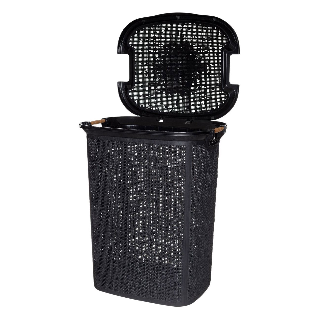 Cos de rufe, Home & Away, Manere din lemn, 60 litri, 46 x 37 x 57,5 cm ...