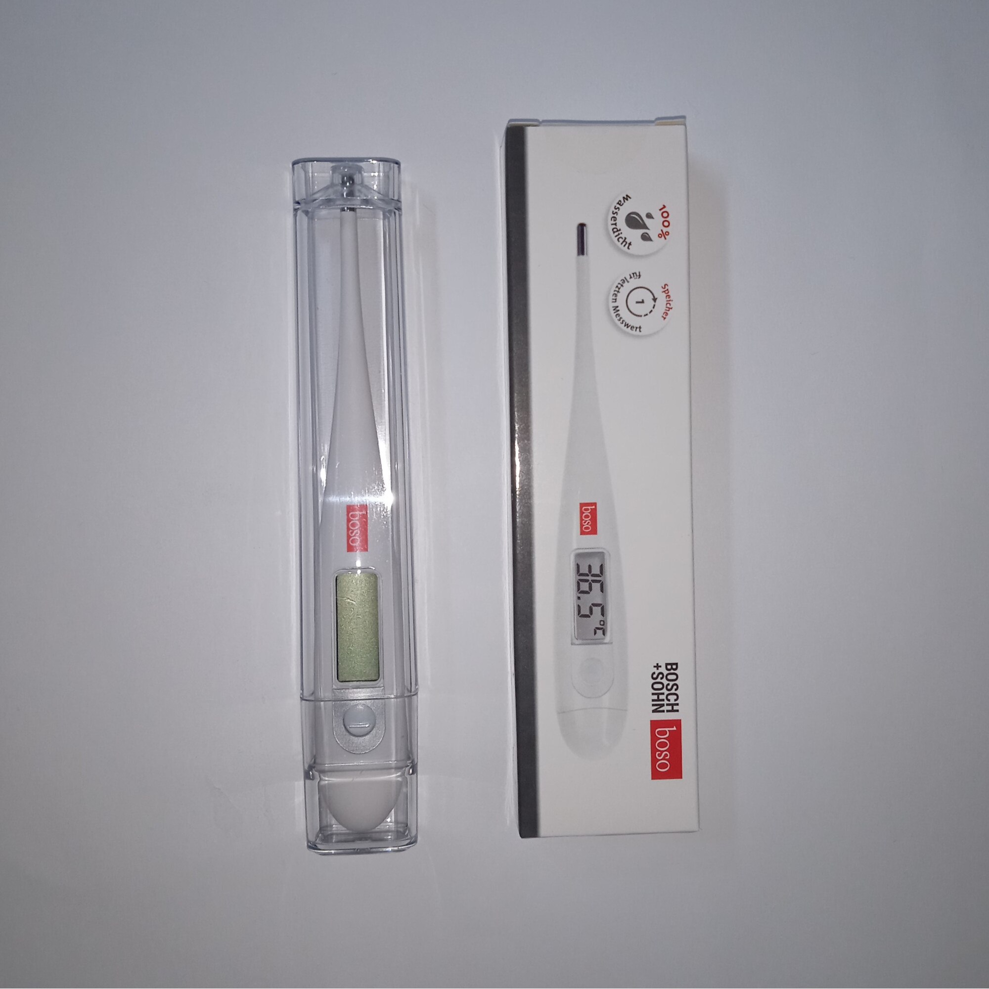 Електронен термометър BOSO Bosotherm Basic, Водоустойчив, Бял - eMAG.bg