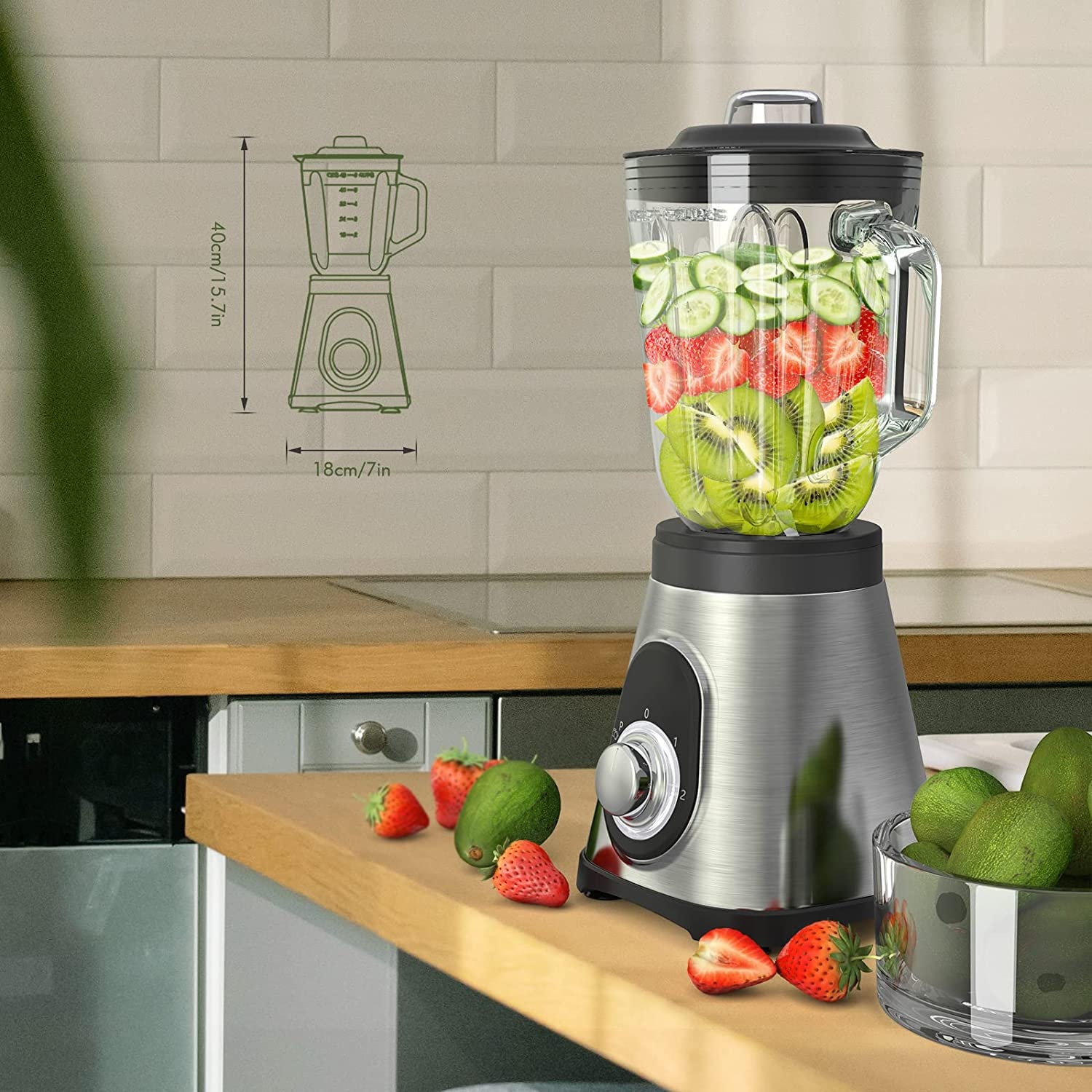 Blender din Inox, SonyMax, 2in1, 5 viteze, 2200W, Rasnita inclusa - eMAG.ro