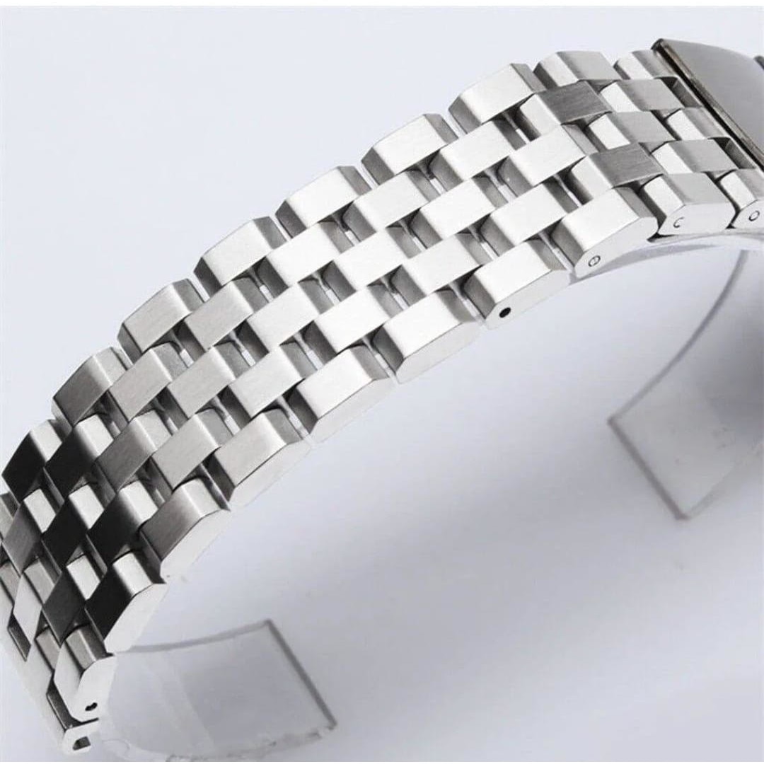 Curea smartwatch din metal cu inchidere dubla Deployant, design Armani ...