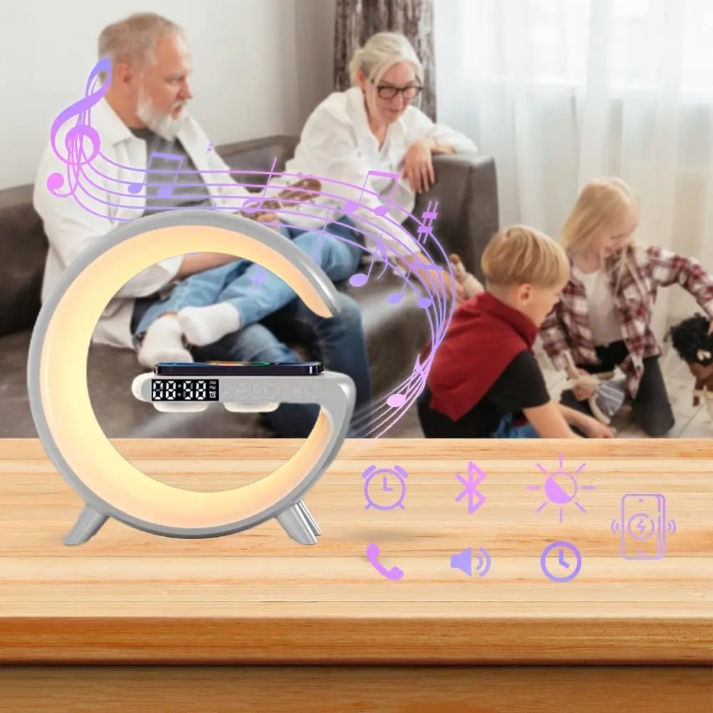 Lampa RGB Smart LED eGROW® All in One,15W Wireless Fast Charging ...