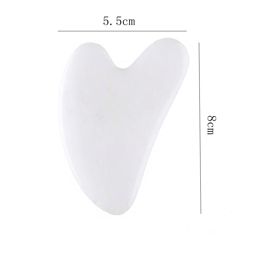 Piatra Gua Sha din Jad Alb pentru masaj 8 cm, Sela - eMAG.ro