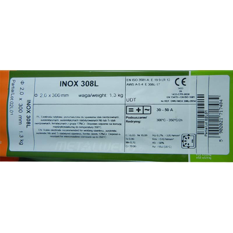 Electrozi Inox Metalweld E 308 - 2.0mm - 1.3 Kg/pachet - eMAG.ro