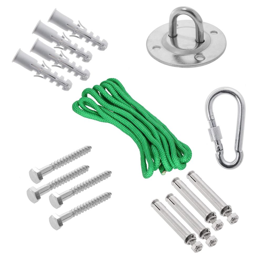 Kit montare legane si hamace, franghie 200 cm, suruburi, carabina - eMAG.ro