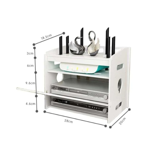 Raft Suport Router Wireless pentru mascare echipament WI-FI si fire ...