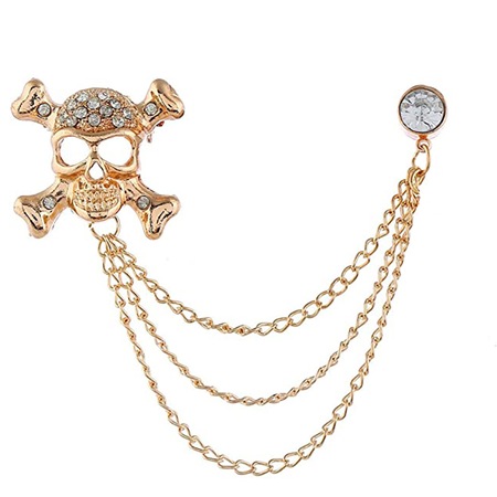 Brosa Craniu 5161B, Sic Moda, Auriu - eMAG.ro