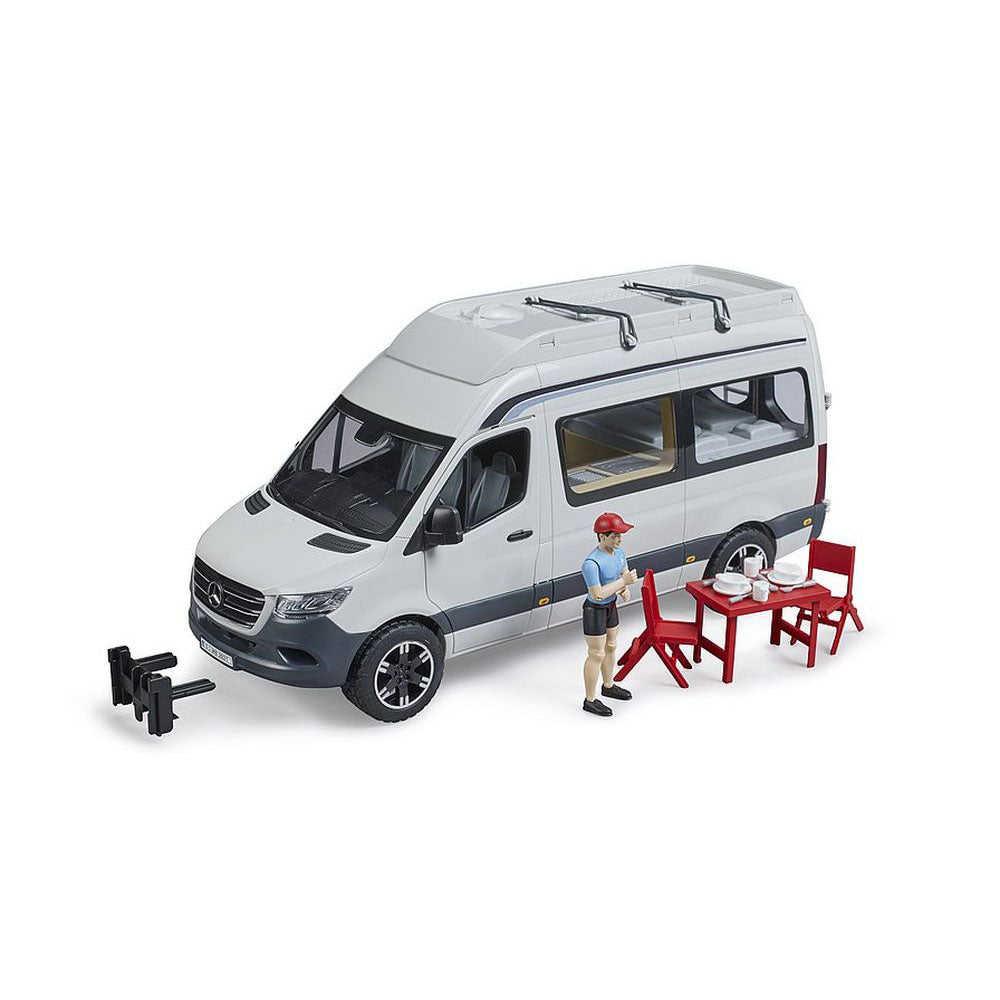 Bruder autó - Camping Mercedes-Benz Sprinter, figurával - eMAG.hu