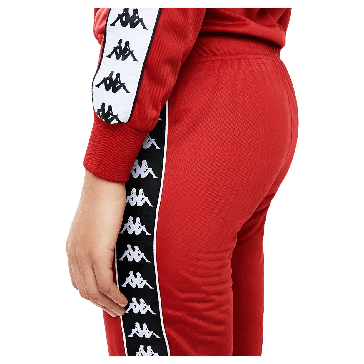 Pantaloni trening dama cu logo, Kappa, 222 BANDA WRASTORIA SLIM, Rosu ...