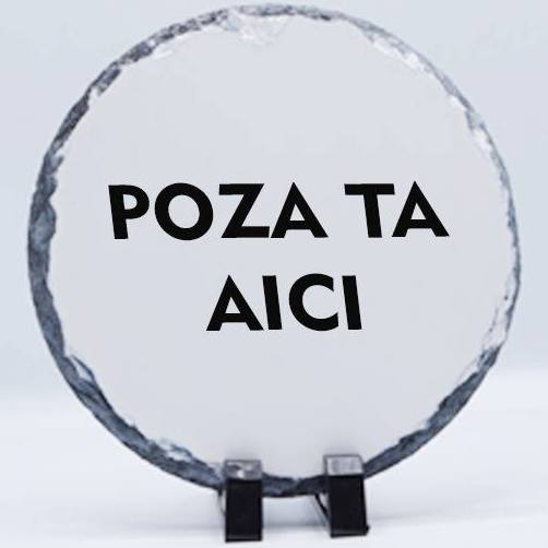 Placa ardezie personalizata cu poza sau text, rotunda, Stickers Factory ...