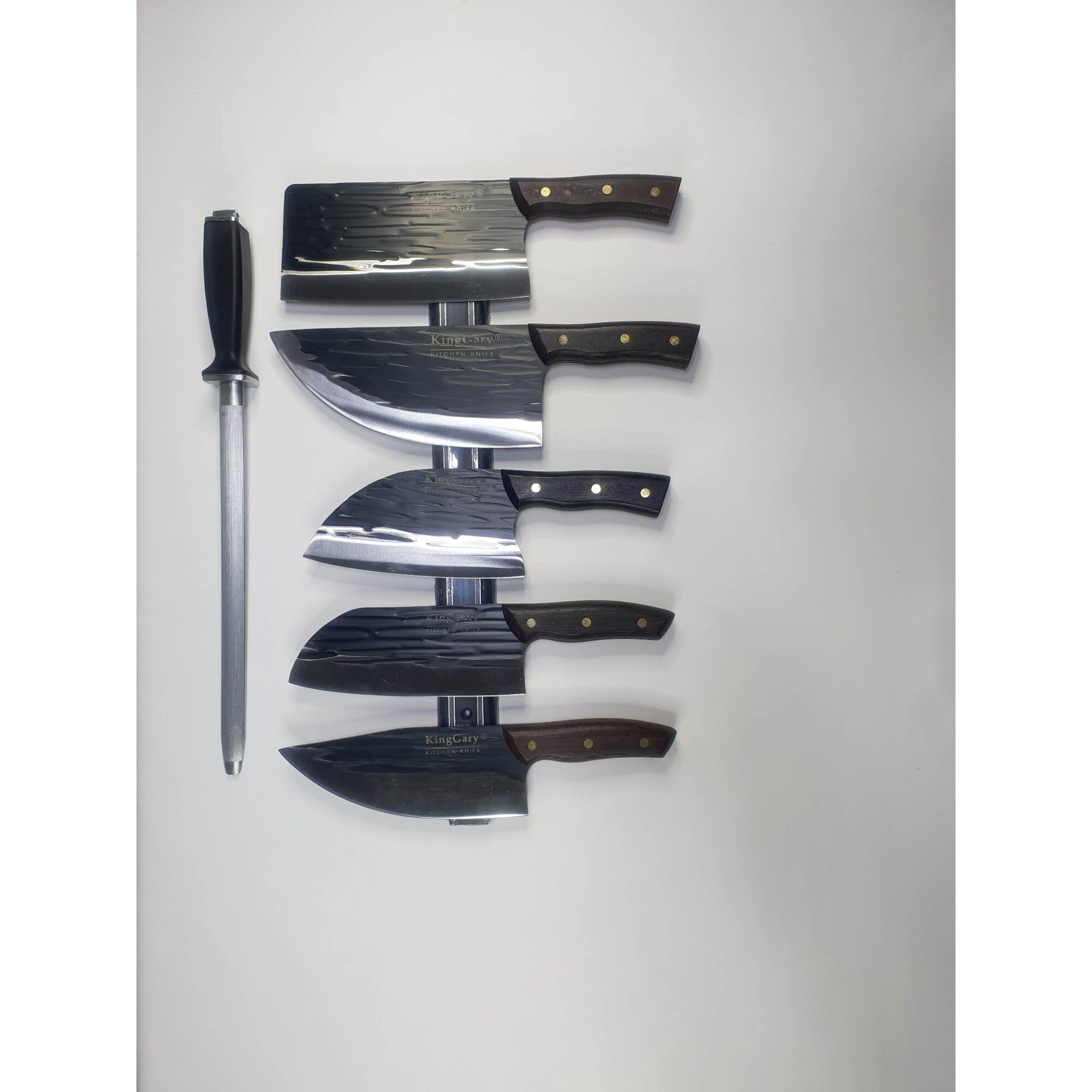 Професионален комплект от 4 ножа сатър масажиран за заточване магнитен държач 4 ножа от