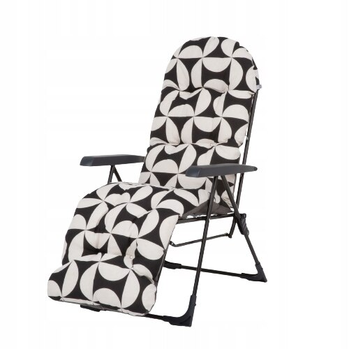 Fotoliu de gradina, Dajar, Otel, Alb/Negru - eMAG.ro