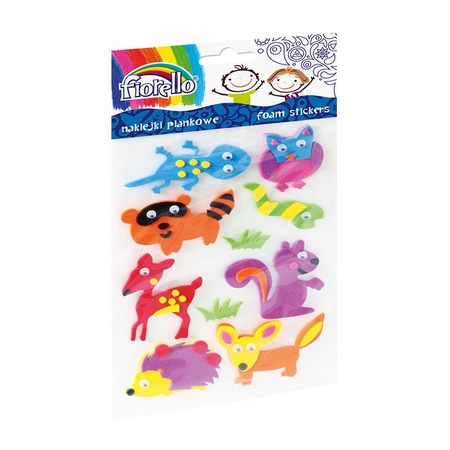 Set sticker gumat Fiorello GR-NP133, 10 Animale, Ø25-65mm - eMAG.ro