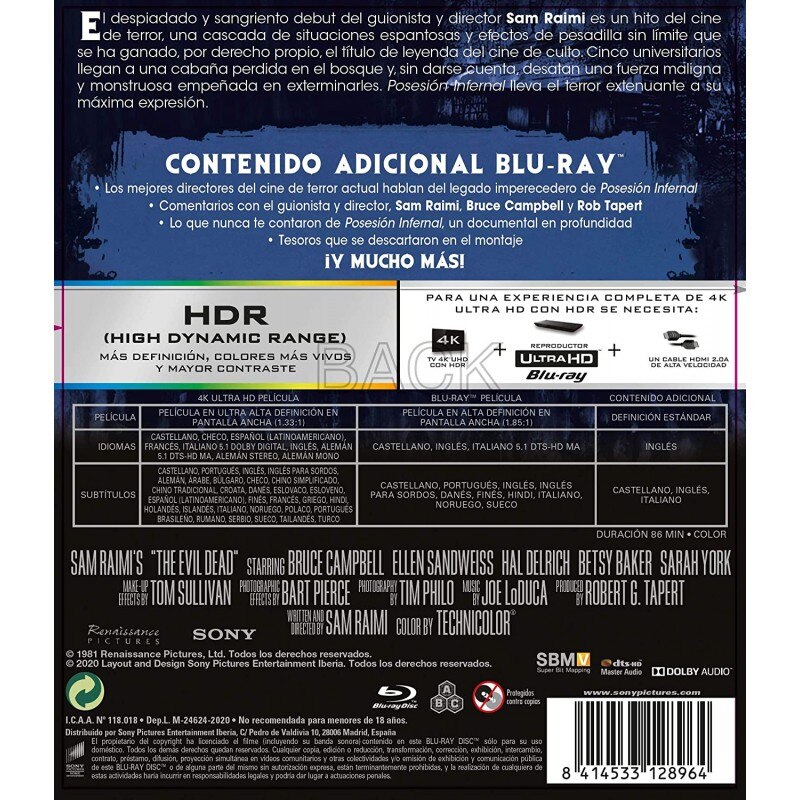 Posesión Infernal (1981) (4K Uhd + Bd) [Blu-Ray] - eMAG.ro