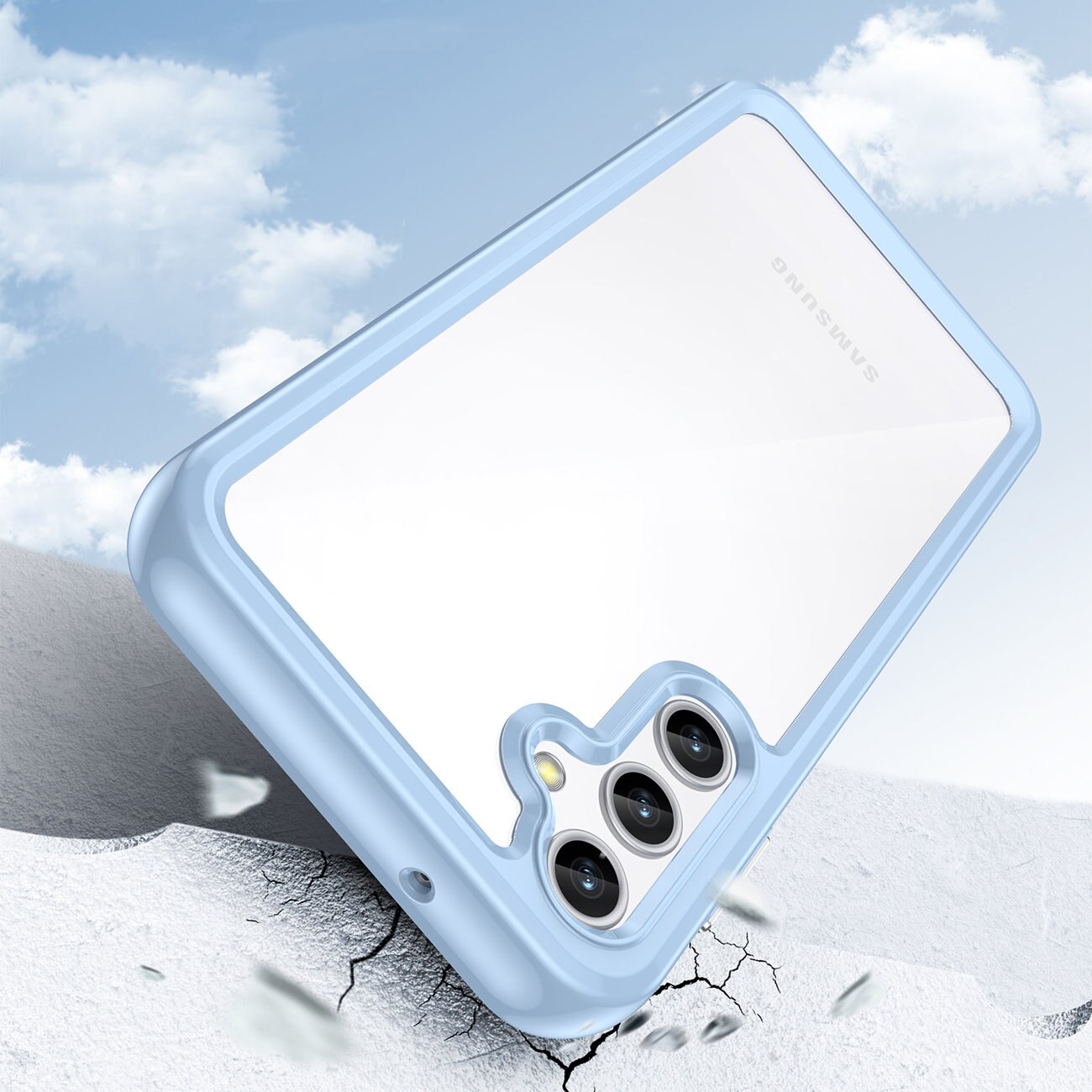 Carcasa Outer Space compatibila cu Samsung Galaxy A54 5G Blue - eMAG.ro