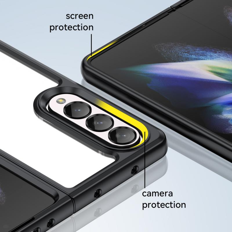 Carcasa Outer Space compatibila cu Samsung Galaxy Z Fold 3 5G Black ...
