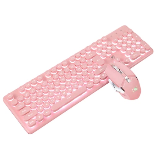 Kit tastatura mouse Wireless, 104 taste rotunde, Laptop, Desktop ...