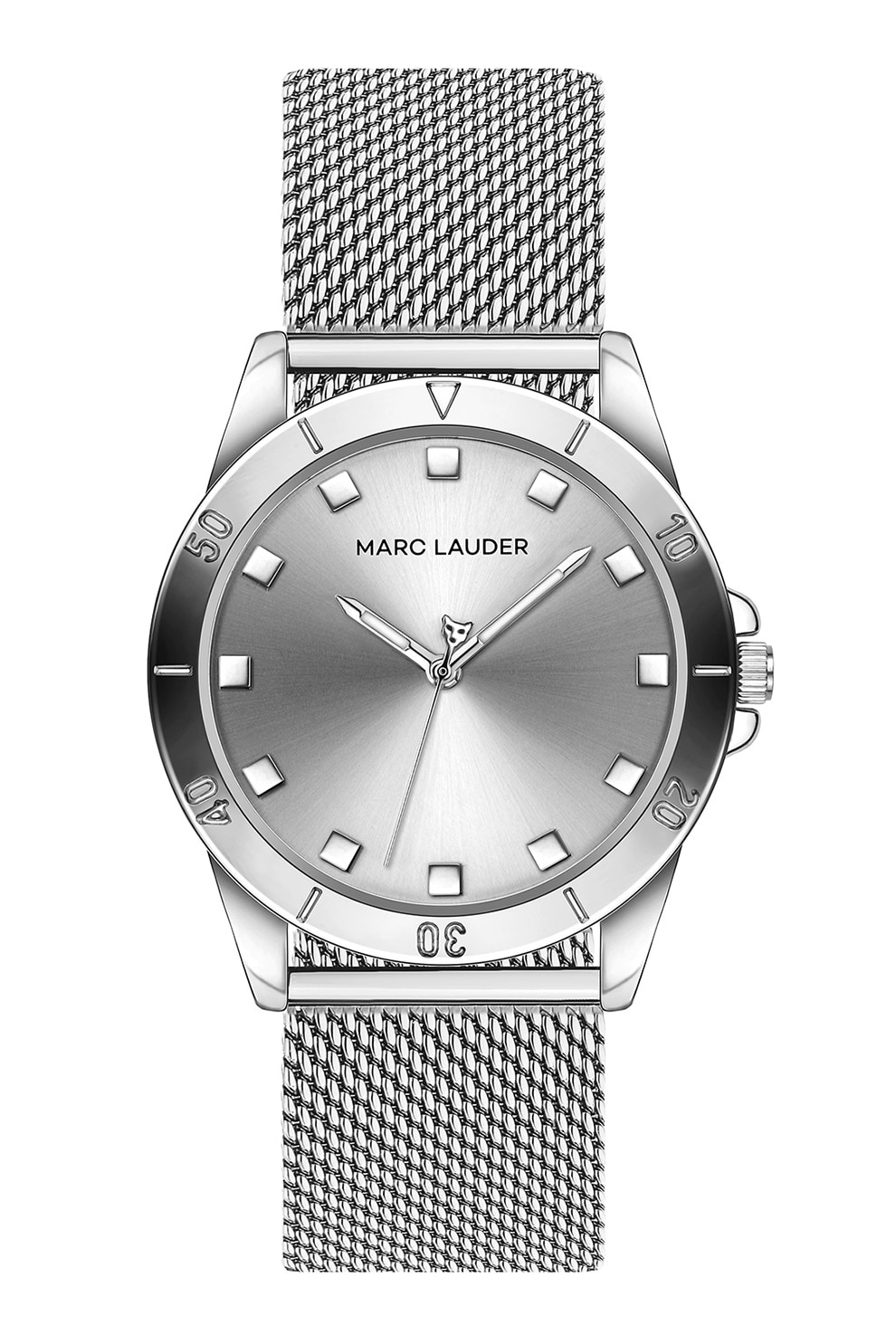 Marc Lauder, Ceas analog cu bratara cu model plasa, Argintiu - eMAG.ro