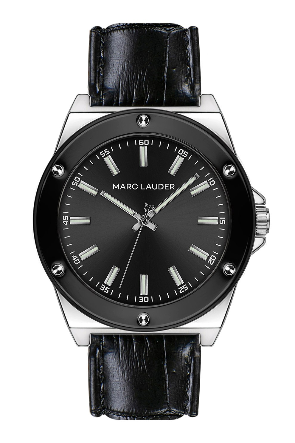Marc Lauder, Часовник с кожена каишка, Черен - eMAG.bg