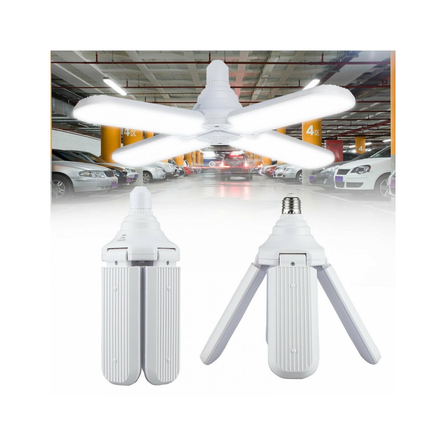 Bec led tip elice, 4 brate flexibile pentru pozitionarea luminii, clasa ...