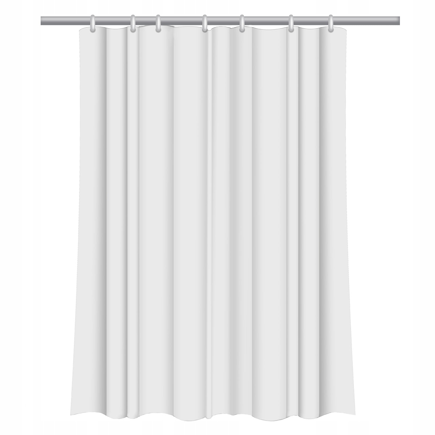 Perdea de dus, Sepio, Textil, 180x200 cm, Alb - eMAG.ro