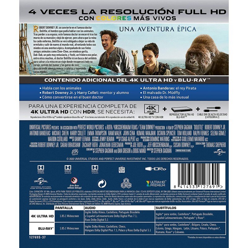 Las Aventuras Del Doctor Dolittle (4K Uhd + Bd) [Blu-Ray] - eMAG.ro