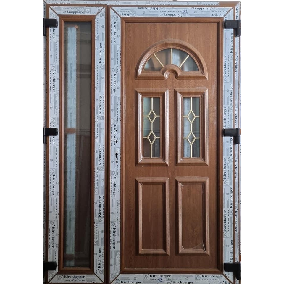 Usa dubla exterior Pvc, MINI RHOMB GOLD, 140x200, Stejar auriu - eMAG.ro
