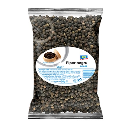Piper negru boabe, Aro, 5 x 50 g - eMAG.ro