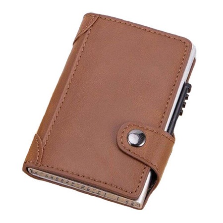 Portofel RFID iUni R4, 10 carduri, Maro - eMAG.ro