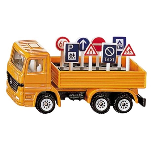 Set de joaca pentru copii, Siku, Plastic/Metal, Masinuta cu semne de ...