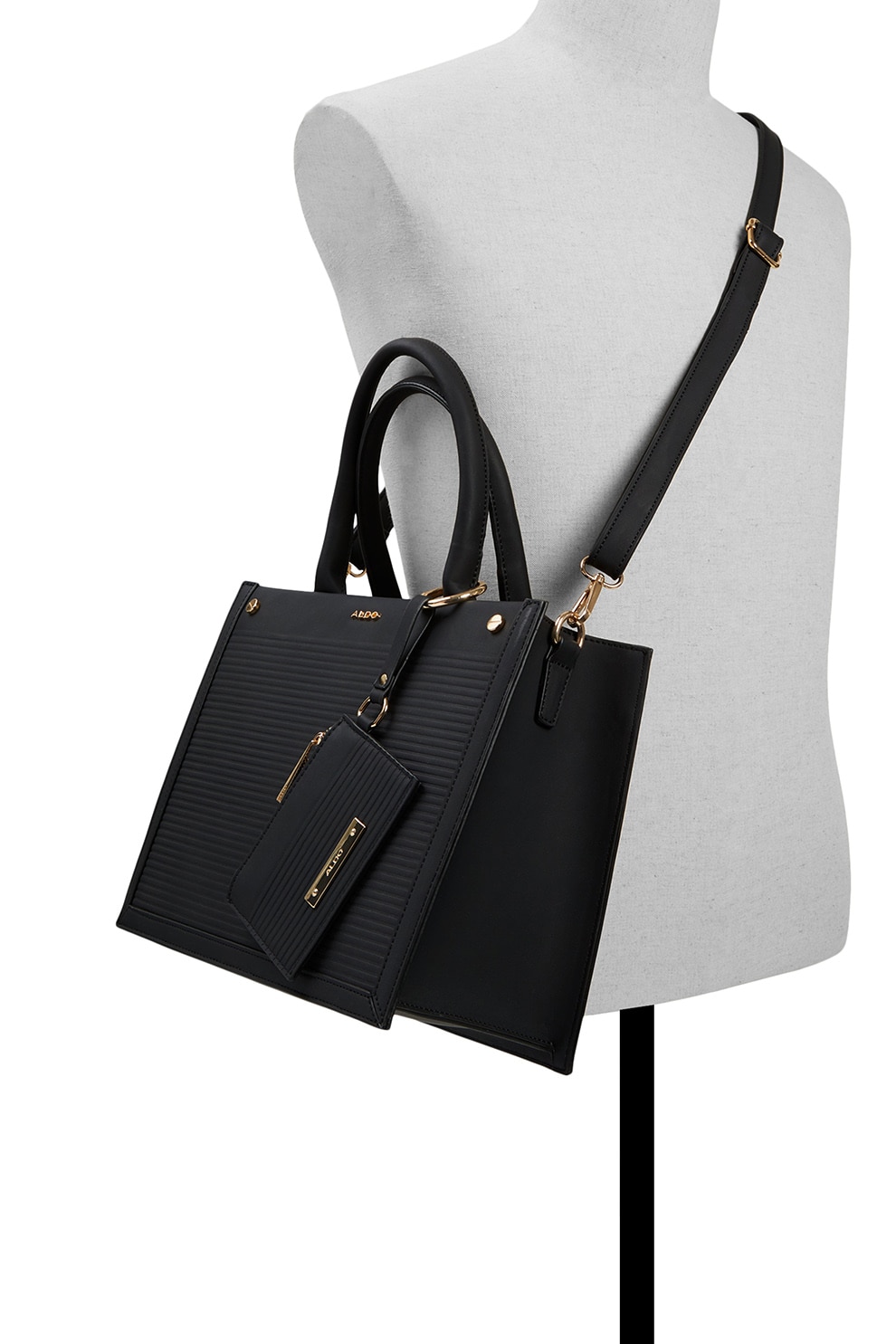 Aldo, Geanta tote din piele ecologica Daspias, Negru - eMAG.ro