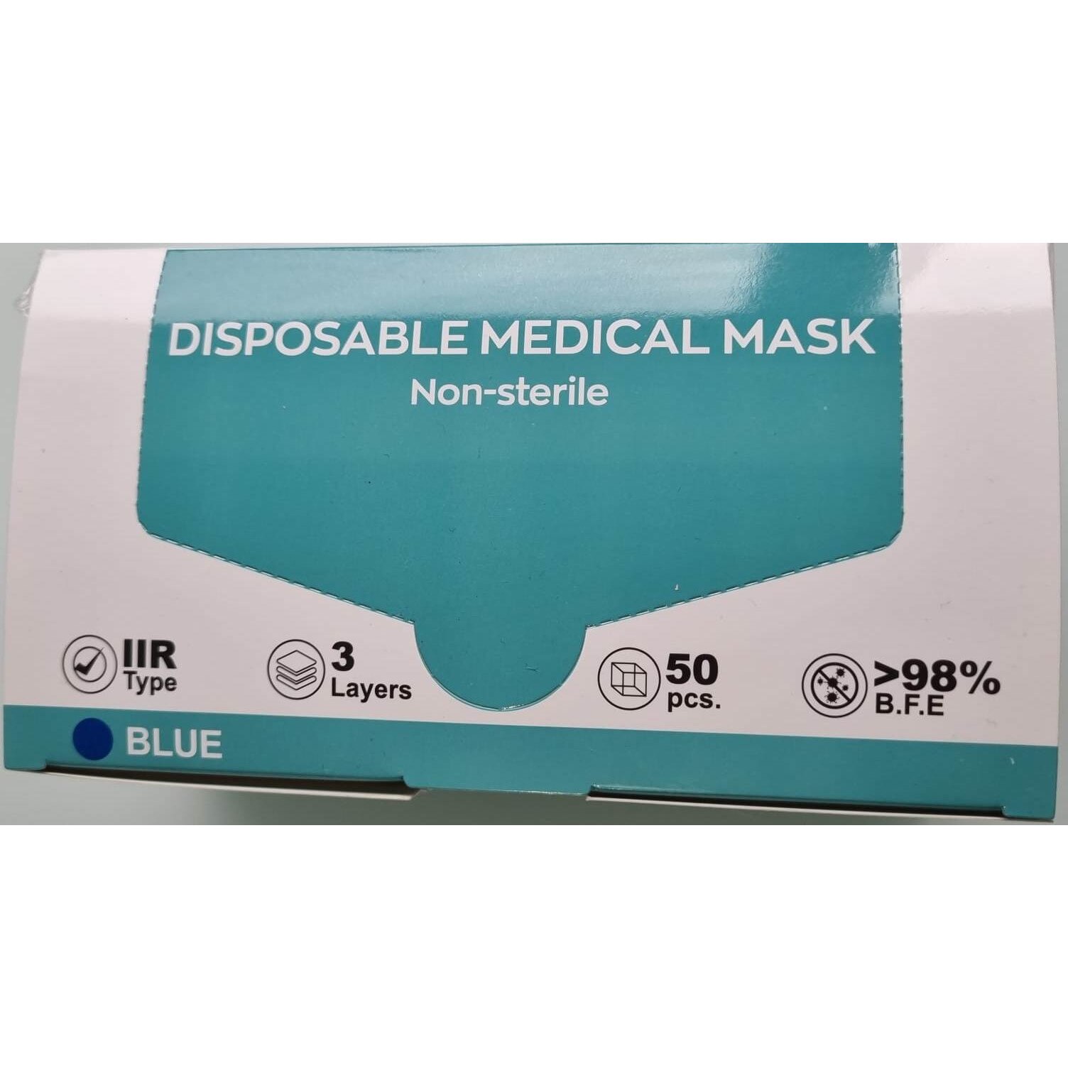 Masti medicale tip IIR cu elastic, 3 straturi, 3 pliuri, 50 buc ...