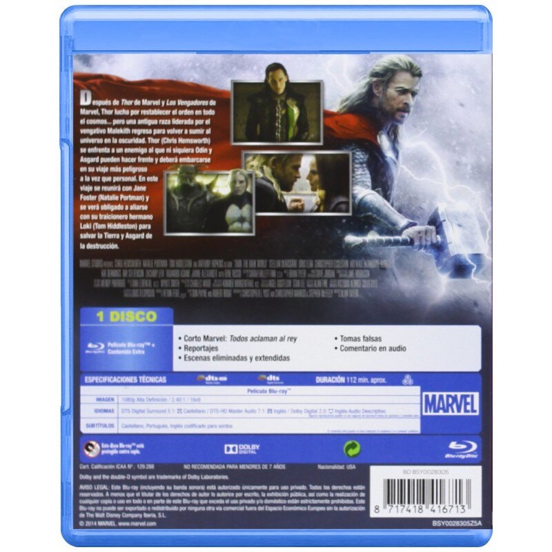 Thor: El Mundo Oscuro, The Walt Disney Company, Blu-Ray - eMAG.ro