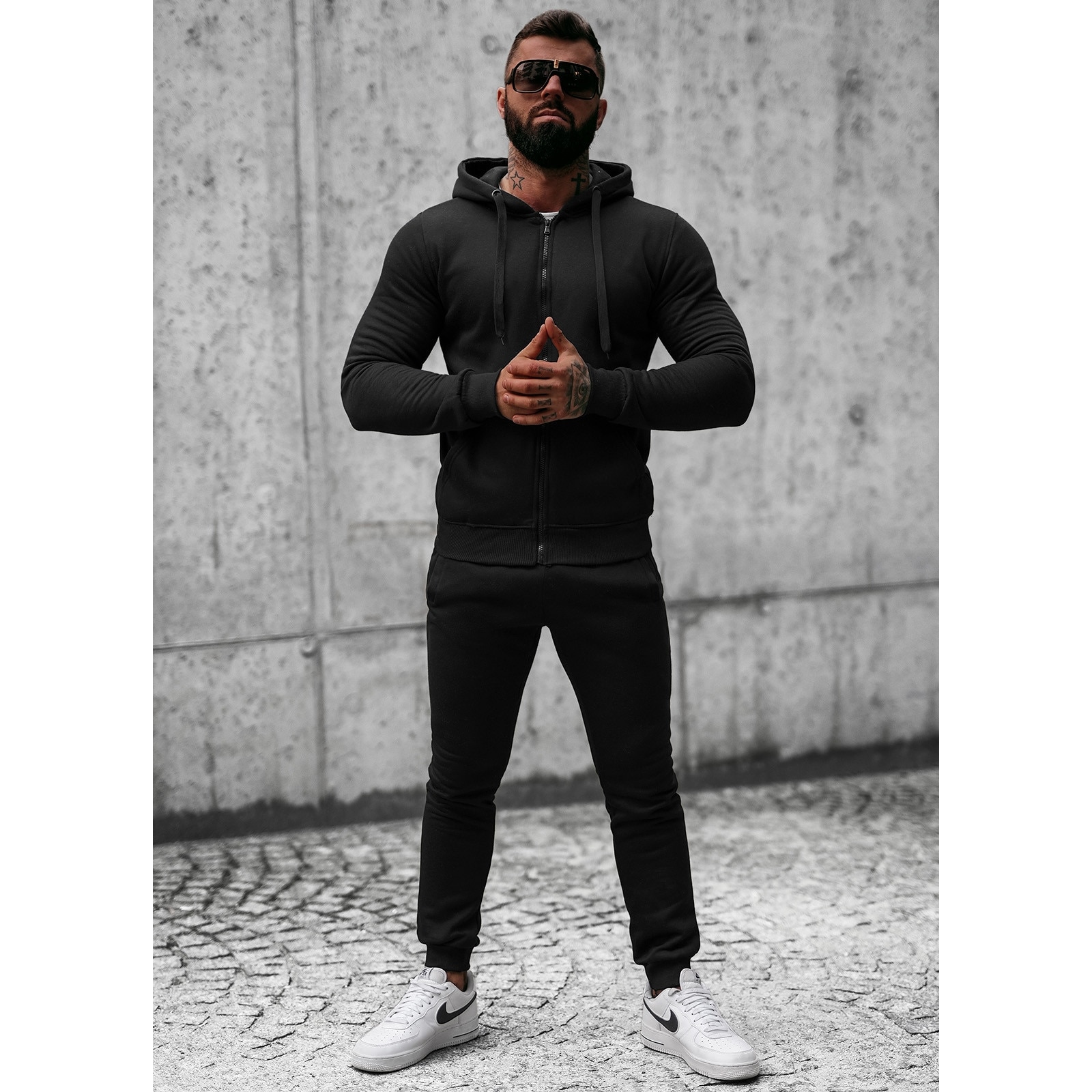 Compleu sport barbati negru OZONEE JS/68C10386/3Z M - eMAG.ro