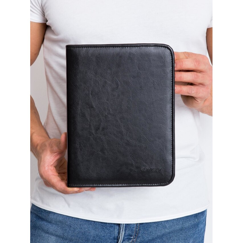 Mapa pentru documente, Rovicky, Piele ecologica, Negru - eMAG.ro