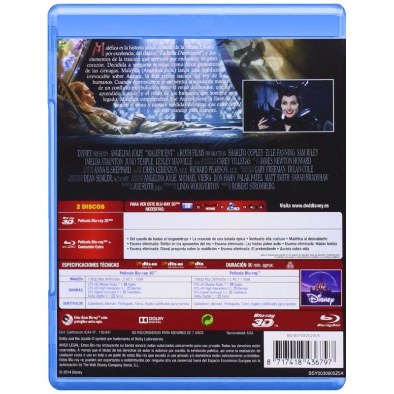 Maléfica (Bd 2D + Bd 3D) [Blu-Ray] - eMAG.ro