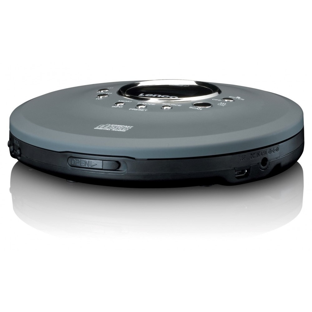 CD/MP3 player portabil, Lenco CD-400GY, Dab + FM, Gri - eMAG.ro