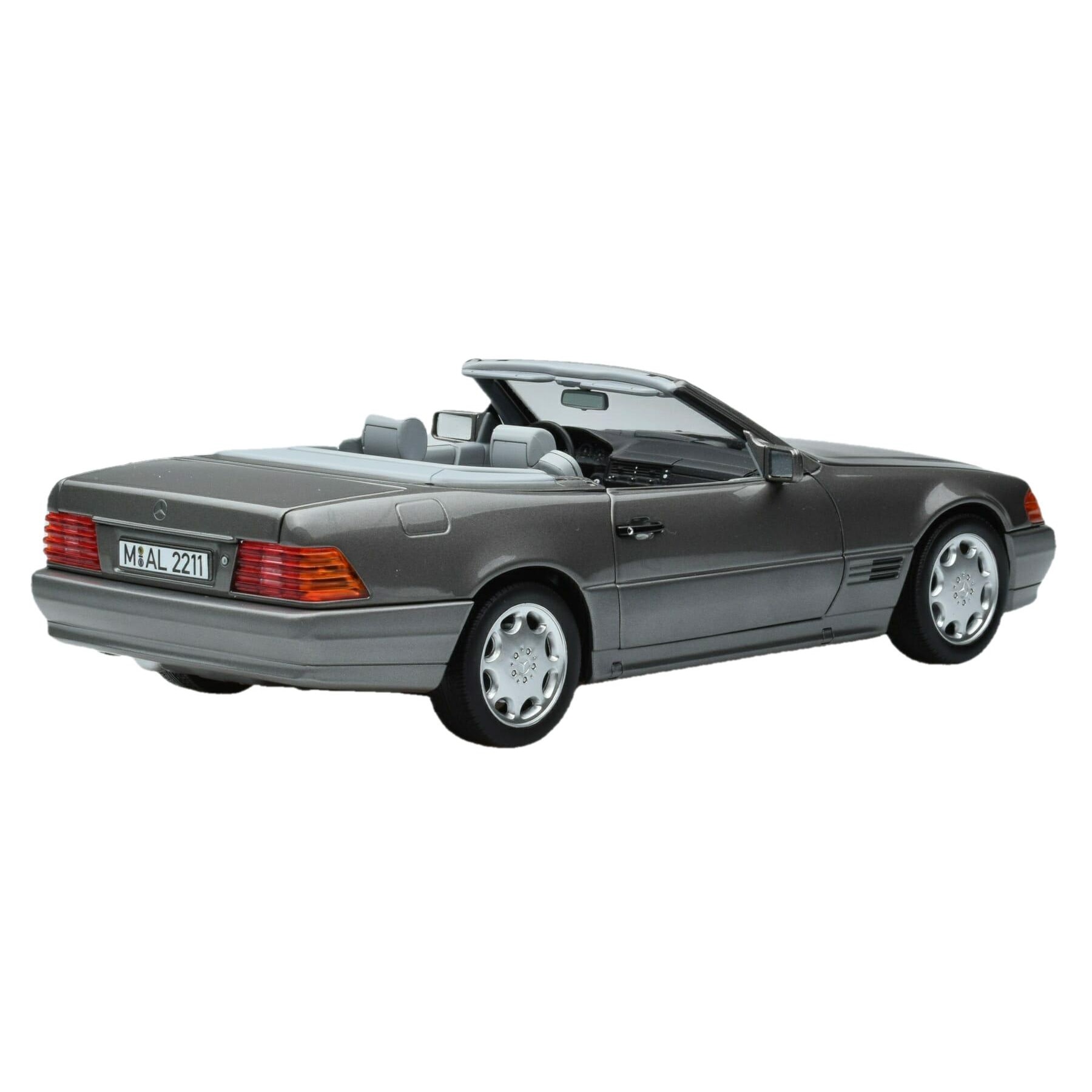 Модел автомобил Norev, Mercedes 500SL R129, 1/18, Metal, Metallic grey ...