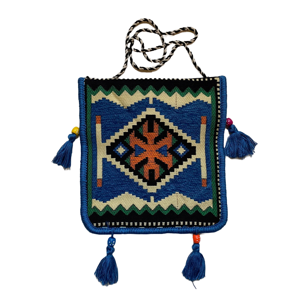 Geanta dama, traista, albastru, model traditional, 34x30 cm - eMAG.ro