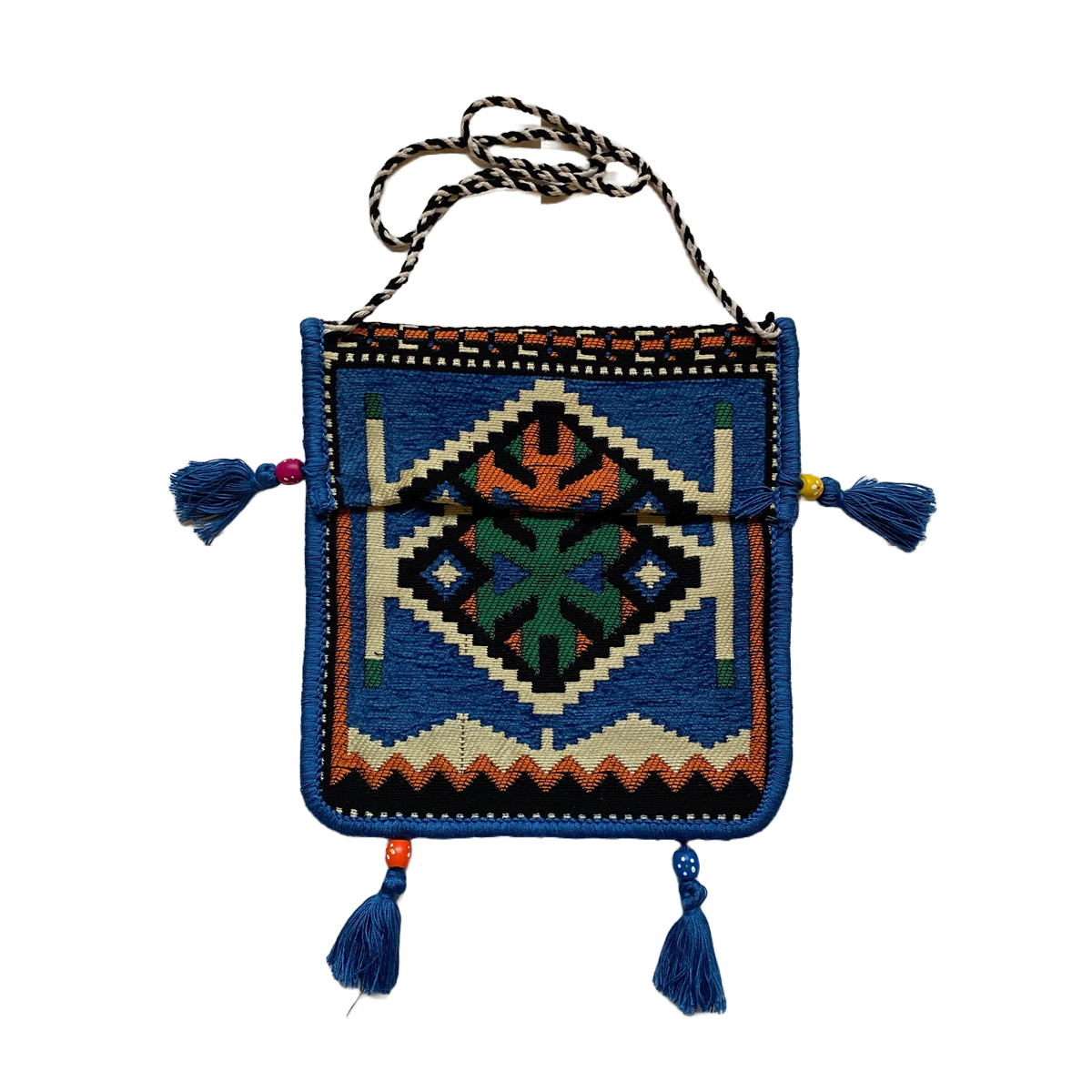 Geanta dama, traista, albastru, model traditional, 34x30 cm - eMAG.ro