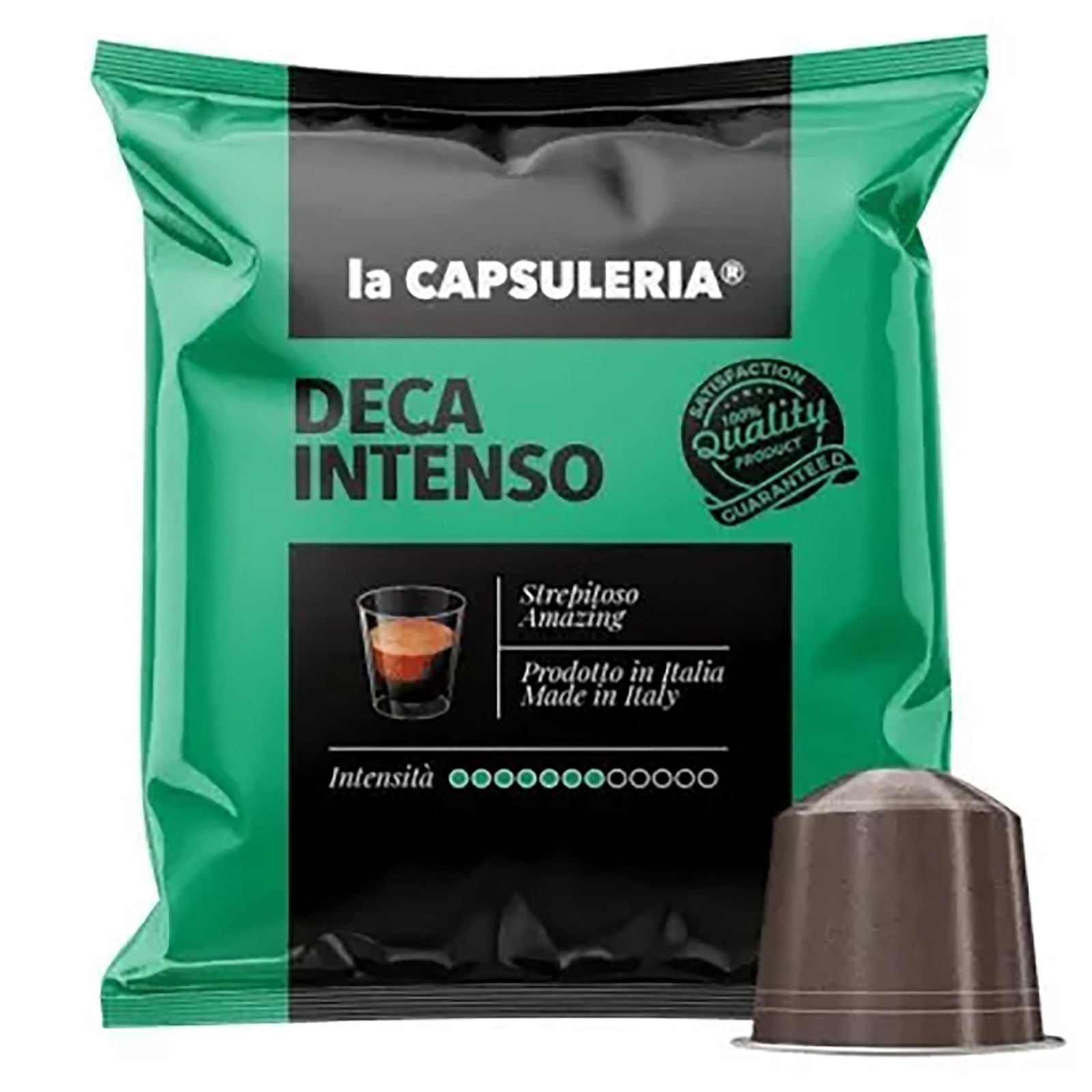Deca Intenso kávé, 10 Nespresso kompatibilis kapszula, La Capsuleria ...