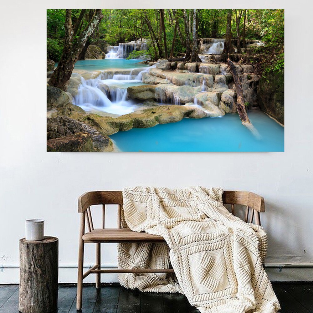 Tablou Living, Dormitor, Cascada, Natura, Flori, Abstract 01348 ...
