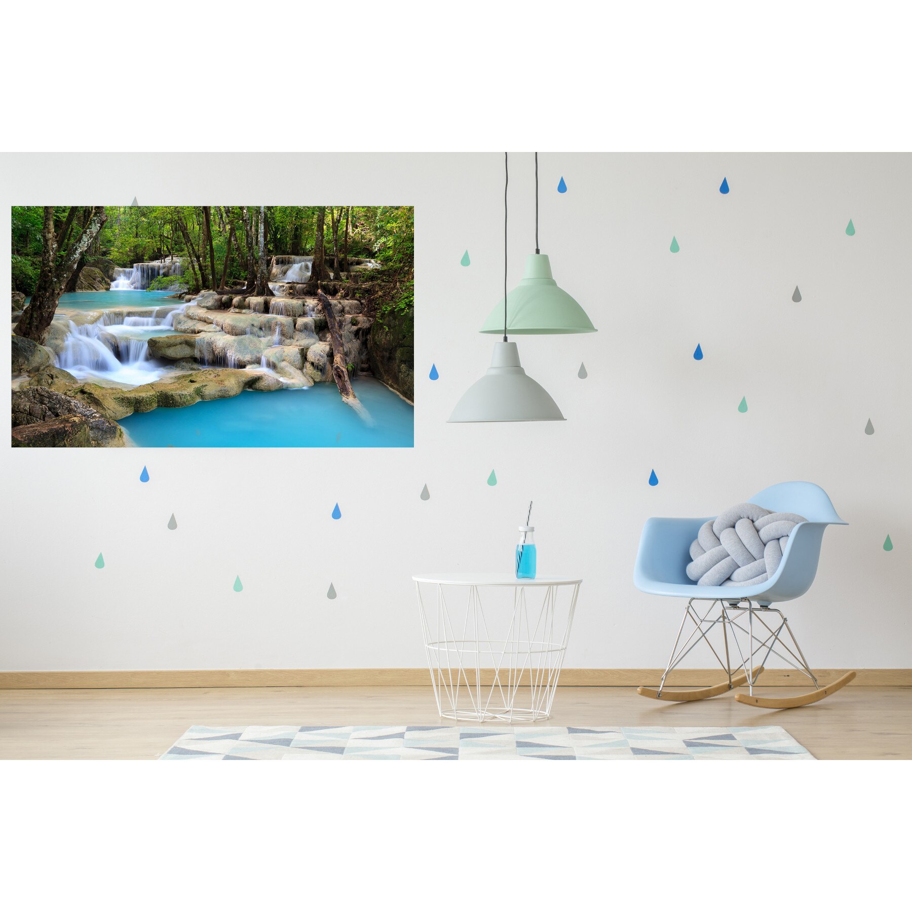 Tablou Living, Dormitor, Cascada, Natura, Flori, Abstract 01348 ...