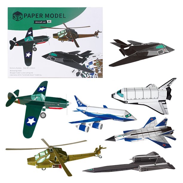 Set creativ 3D din hartie Origami Avioane - eMAG.ro