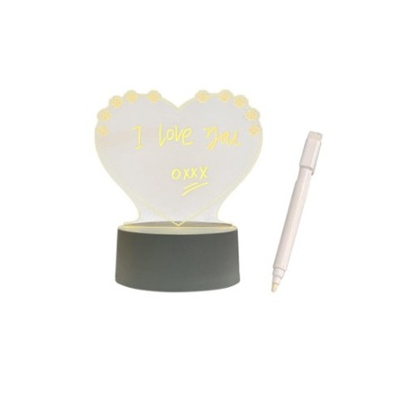 Tabla de scris, transparenta, in forma de inima - eMAG.ro