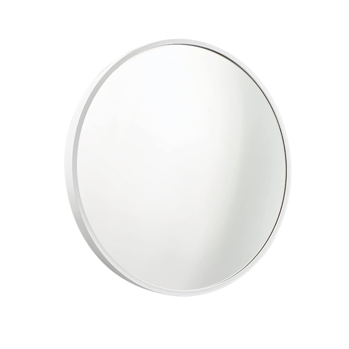 Oglinda rotunda cu rama de aluminiu, GOLD&CHROME UNIQUE DESIGN, Sticla ...