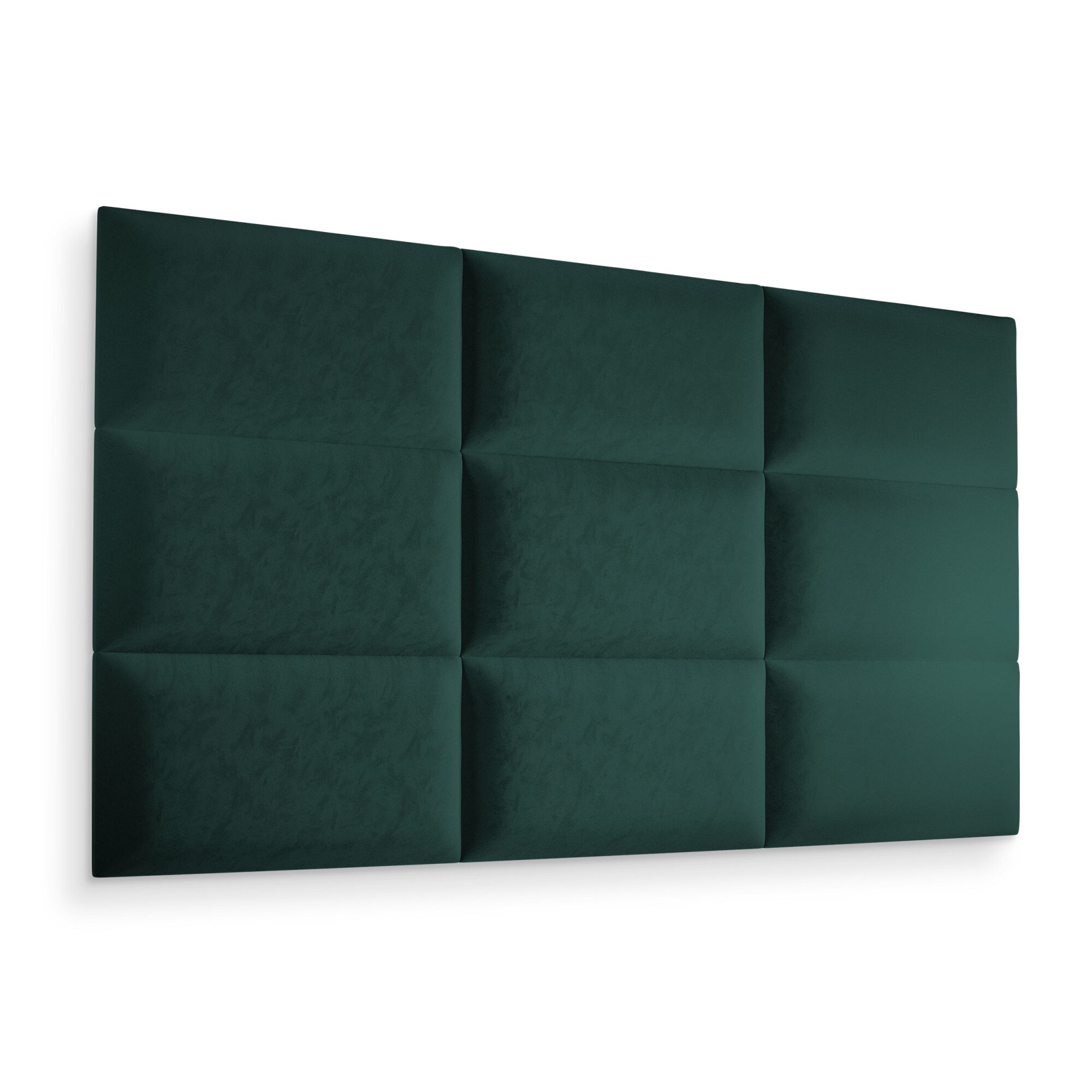 Panou Tapitat Pentru Perete Catifea 3D Verde inchis 50x30cm - eMAG.ro