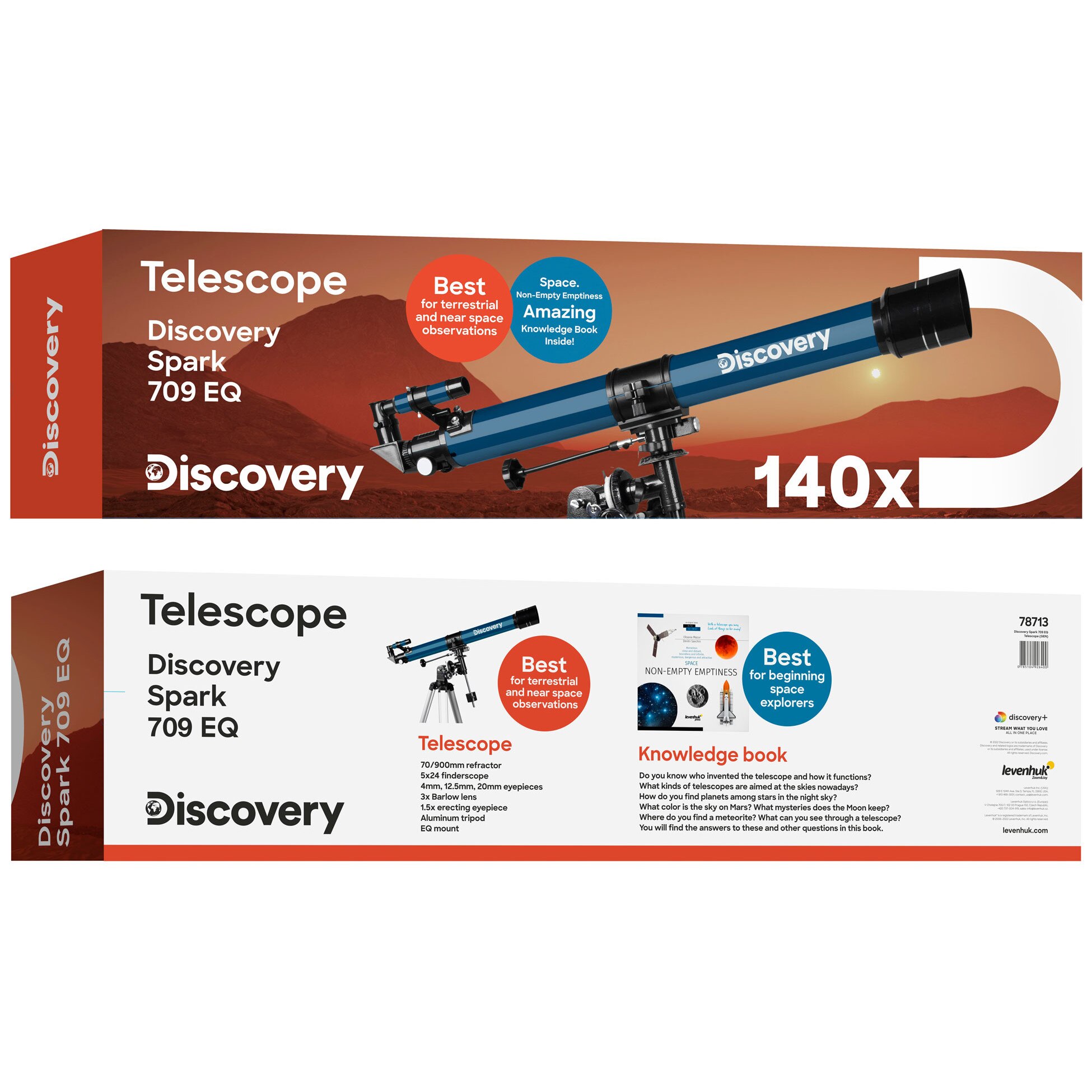Telescop Discovery Spark 709 EQ set cu carte - eMAG.ro