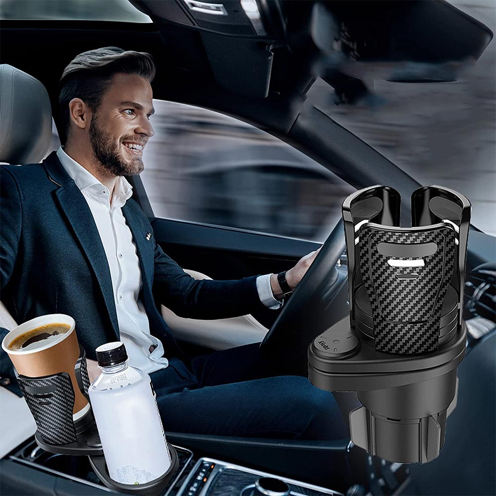 Suport auto pentru pahare, Vaxiuja, 2in1, Baza Ajustabila, Rotativ 360 ...